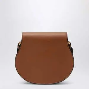 Chloé Saddle Marcie Bag In Light Grained Leather - Brown