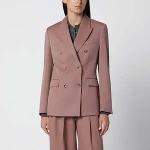 GOLDEN GOOSE Double-breasted Bronze Virgin Wool Blazer
