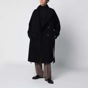 Tagliatore Double-breasted Wool-blend Coat With Belt