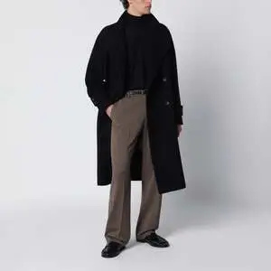 Tagliatore Double-breasted Wool-blend Coat With Belt