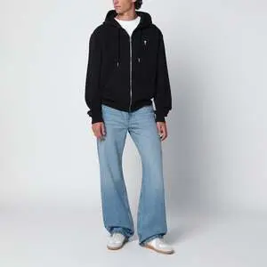 AMI Paris De Coeur Zip-up Sweatshirt - Black