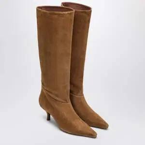 Paris Texas Knee-high Suede Boots - Beige