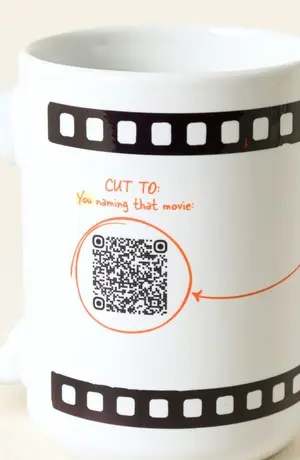 UNCOMMON GOODS Movie Trivia Every Day Interactive Qr Mug
