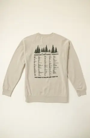 UNCOMMON GOODS Wild Tribute National Forests Bucket List Sweatshirt