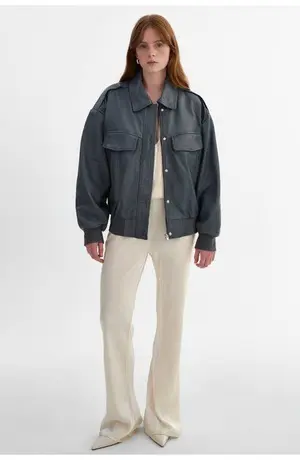 LAMARQUE Trevanna | Leather Bomber Jacket
