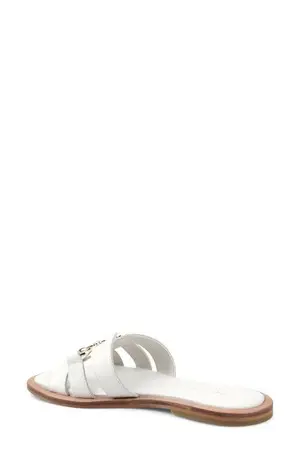 ARTISAN CRAFTED BY ZIGI Bellevue Leather Slide Sandal - White Leather