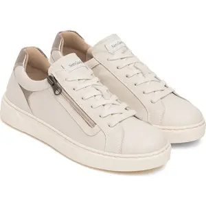 NEROGIARDINI Low Top Side Zip Sneaker - Beige