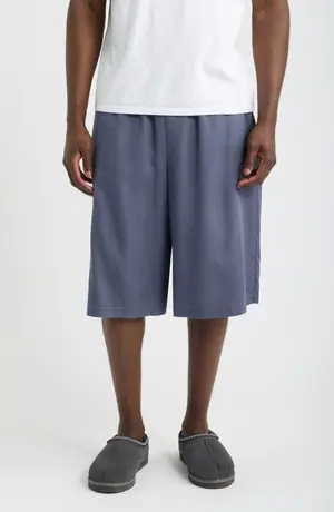 ELWOOD Vintage Wash Twill Basketball Shorts - Blue
