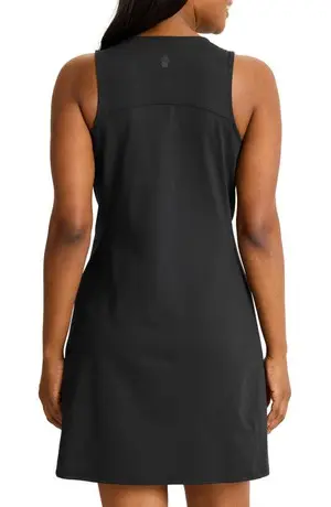 Tommy Bahama Aubrey Zip Sleeveless Minidress - Black