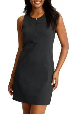 Tommy Bahama Aubrey Zip Sleeveless Minidress - Black