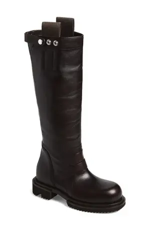Rick Owens Gabe Pull-on Knee High Boot - Grease