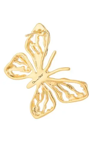 Oscar De La Renta Openwork Butterfly Drop Earrings
