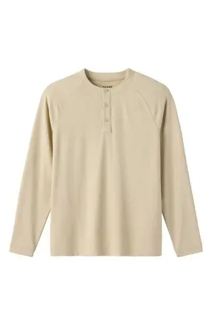 RHONE Waffle Tech Henley - Toasted Oat