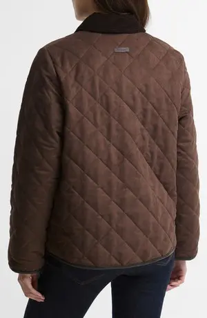 Barbour Sonya Quilted Jacket With Corduroy Collar