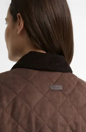 Barbour Sonya Quilted Jacket With Corduroy Collar