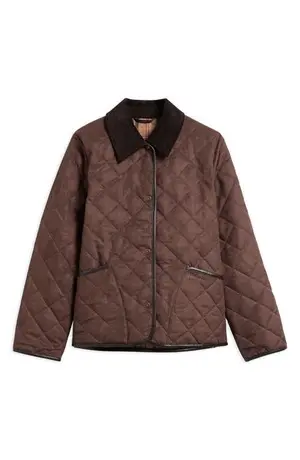 Barbour Sonya Quilted Jacket With Corduroy Collar