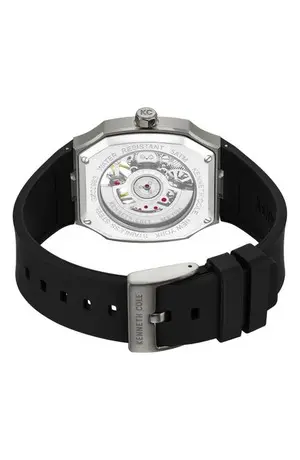 KENNETH COLE Automatic Leather Strap Watch