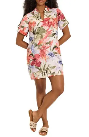 Tommy Bahama Island Bloom Floral Print Shift Dress - Coconut