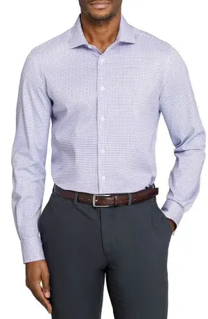 W.R.K Slim Fit Check Reworked Button-up Shirt - White/purple