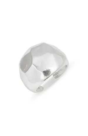 KARINE SULTAN Liquid Textured Dome Ring - Silver