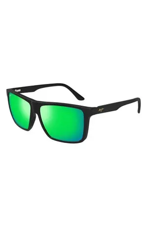 Maui Jim Mamalu Bay 62mm Polarizedplus2® Oversize Square Sunglasses