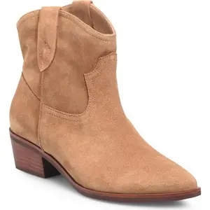 SOFFT Cambridge Floral Print Western Ankle Boots - Brandy
