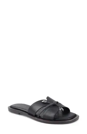 ARTISAN CRAFTED BY ZIGI Beck Leather Slide Sandal - Black Leather