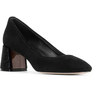DONALD PLINER Delite Pump With Embossed Block Heel - Black