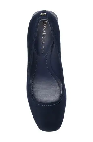 DONALD PLINER Delite Pump With Embossed Block Heel - Navy
