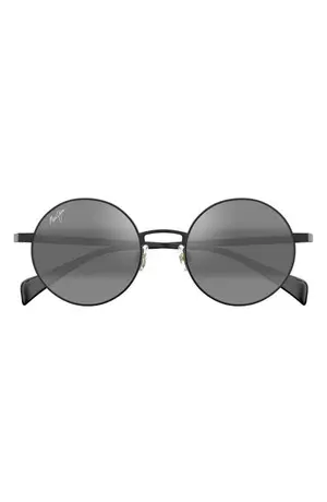Maui Jim Mokupuni 62mm Polarizedplus2® Oversize Oval Sunglasses - Black