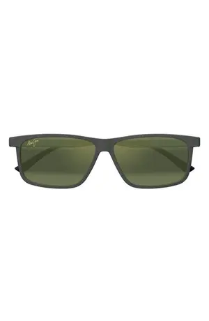 Maui Jim Pulama 53mm Polarizedplus2® Rectangular Sunglasses - Grey