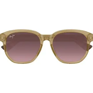 Maui Jim Akahai 62mm Polarizedplus2® Oversize Square Sunglasses - Brown