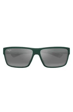Maui Jim Uila Af 59mm Polarizedplus2® Rectangular Sunglasses - Green