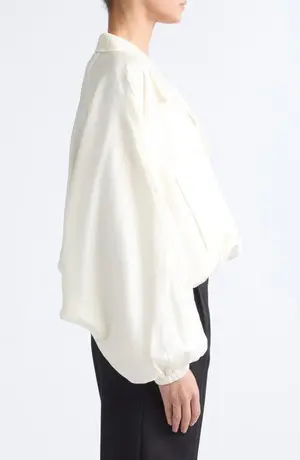 RÓHE Silk Anorak With Asymmetrical Closure - Cream