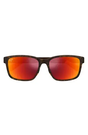 Maui Jim 56mm Hawaii Lava Uila Af 58mm Polarized Square Sunglasses - Tortoise