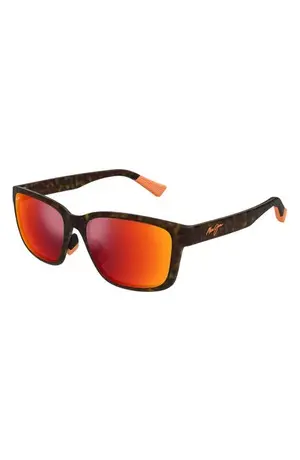 Maui Jim Polarized Square Sunglasses - Tortoise