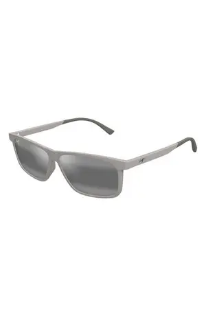 Maui Jim Pulama 56mm Polarizedplus2® Rectangular Sunglasses