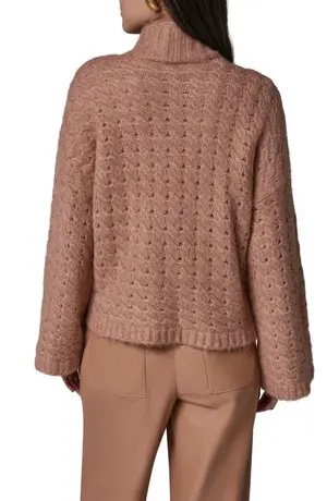 Donna Karan New York Basket Weave Turtleneck Sweater