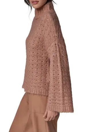 Donna Karan New York Basket Weave Turtleneck Sweater
