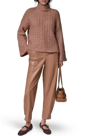 Donna Karan New York Basket Weave Turtleneck Sweater