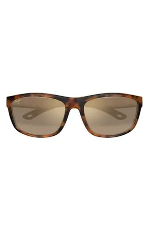 Maui Jim Nuu Landing 53mm Polarizedplus2® Square Sunglasses - Brown