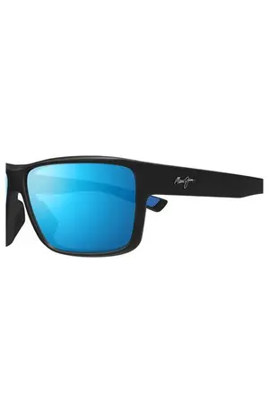 Maui Jim Blue Hawaii Uila Af 62mm Polarized Oversize Rectangular Sunglasses
