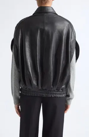 ARMA Bina Vegetable Lambskin Leather Cape Jacket