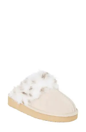 Minnetonka Chesney Hi Scuff Slipper - Stone Leopard
