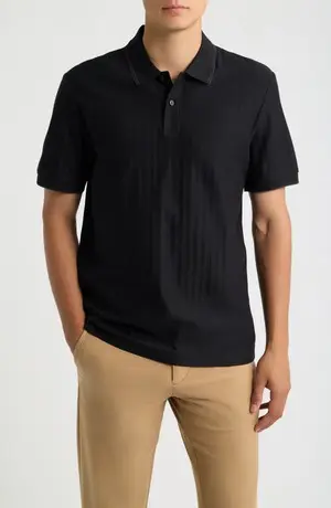 BOSS H-parlay Cotton Polo - Black