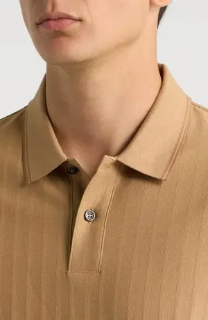BOSS H-parlay Cotton Polo - Medium Beige