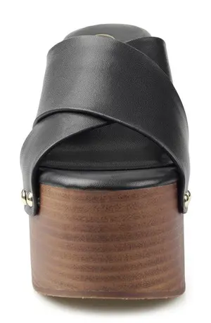 CANDIE'S Jazzi Platform Wedge Sandal - Blklt