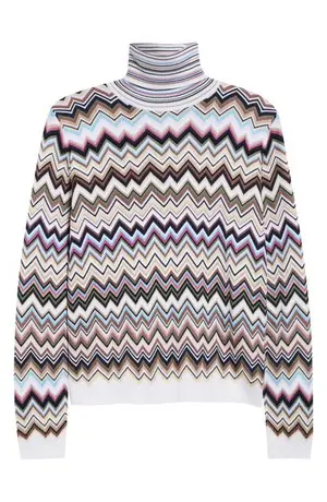 Missoni Zigzag Stripe Turtleneck Sweater