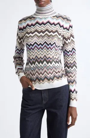 Missoni Zigzag Stripe Turtleneck Sweater - Smspl