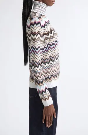 Missoni Zigzag Stripe Turtleneck Sweater - Smspl
